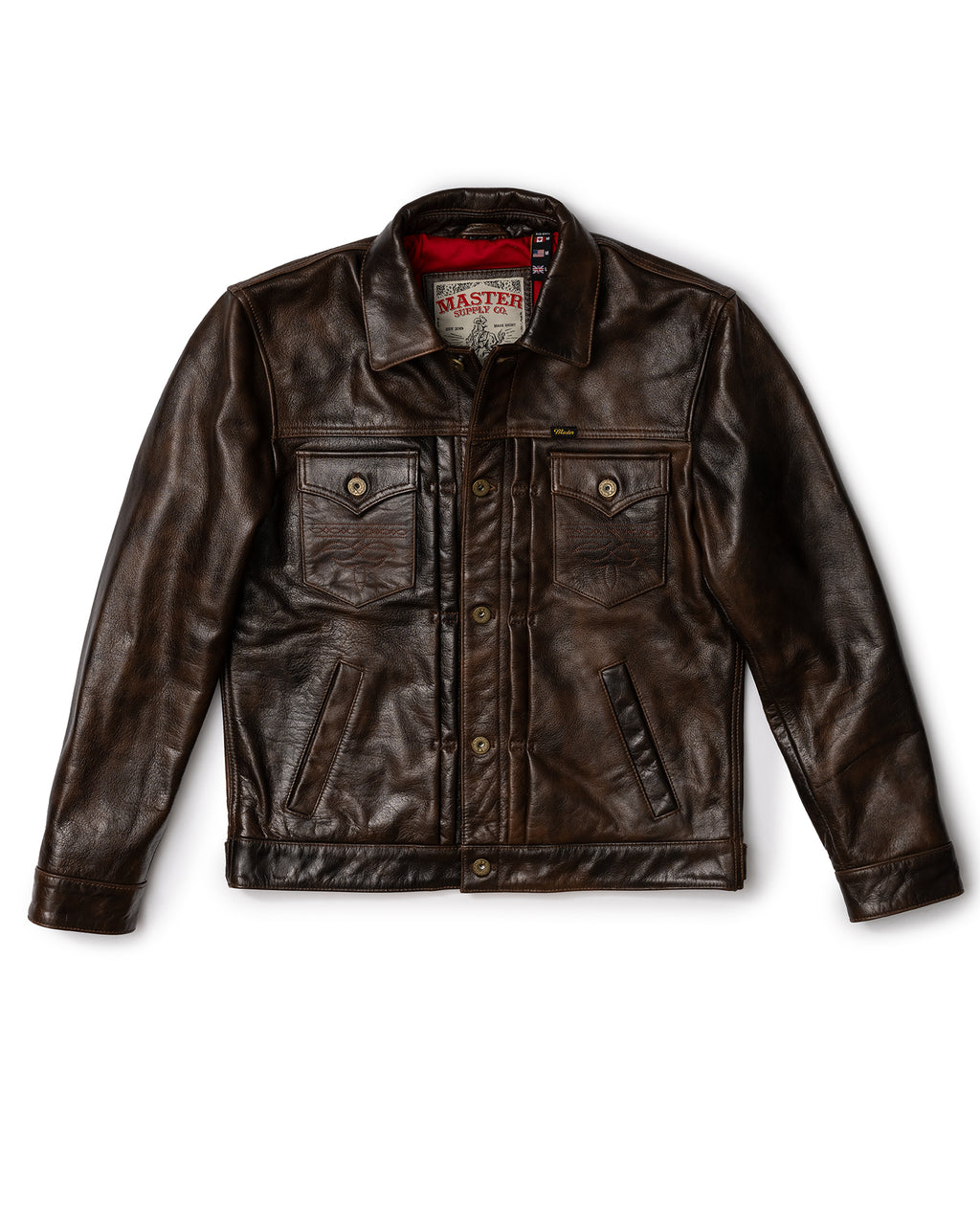 Men's Trucker Leather Jacket | The Convoy Rust by Master Supply Co.